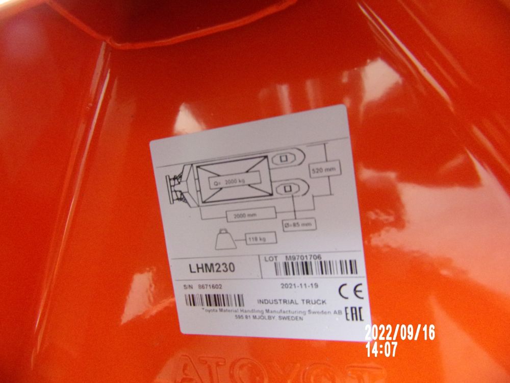 Toyota BT Quick Lifter mit Tandemrollen 2000mm Gabellänge | Kaufen auf ...