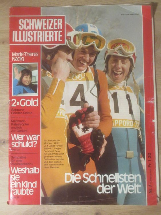 Schweizer Illustrierte Bernhard Russi Roland Colombin (Gebraucht) in Altstätten SG für CHF 5 ...