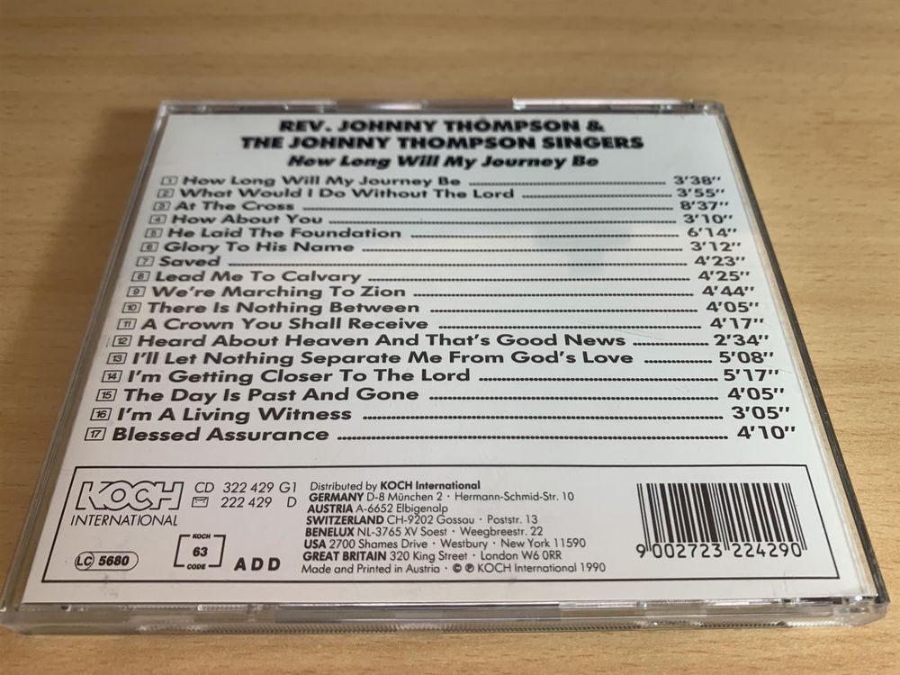 Johnny Thompson - 25 Years Gospelsongs a (Gebraucht) in Rikon im ...