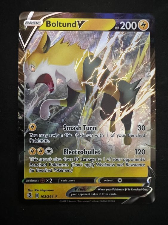Pokemon Karte Bolthund V 103 Fusion Strike EN (Neu (gemäss Beschreibung ...