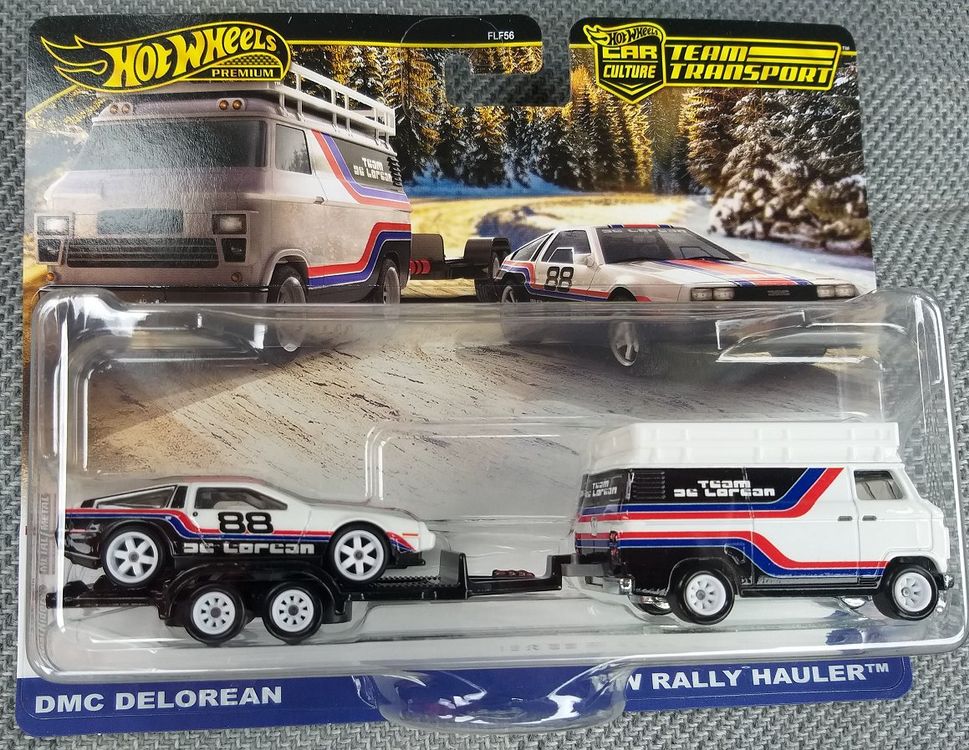 Hot Wheels Team Transport DeLorean & HW Rally Hauler (Neu und ...