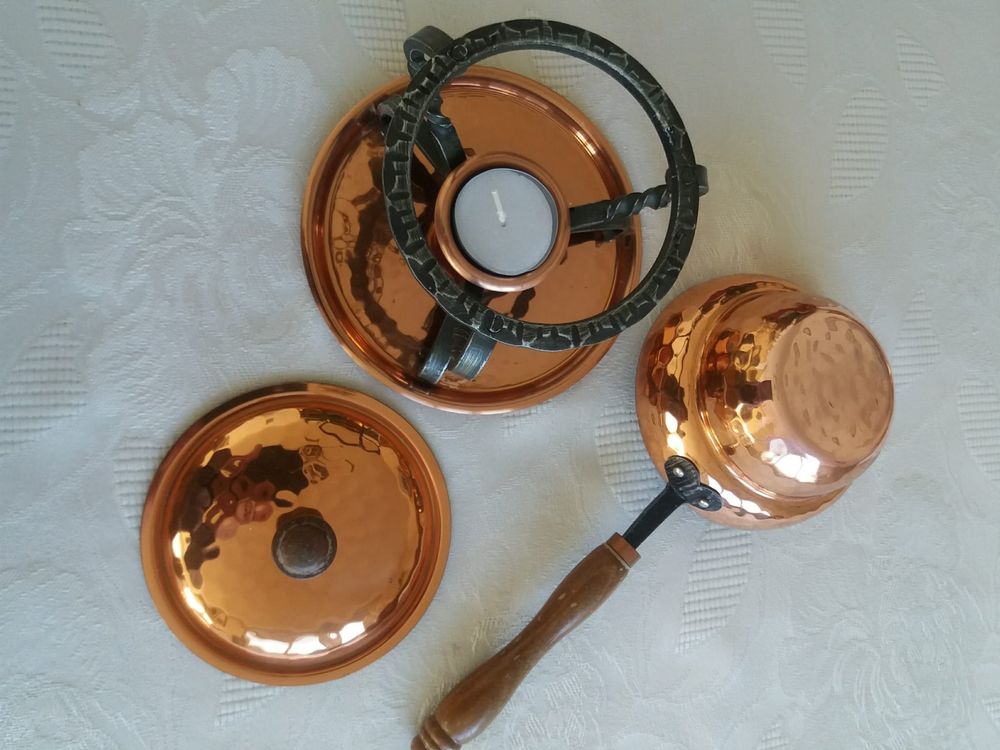 Réchaud à flamber en cuivre et fer forgé (D'occasion) à Sierre pour CHF ...