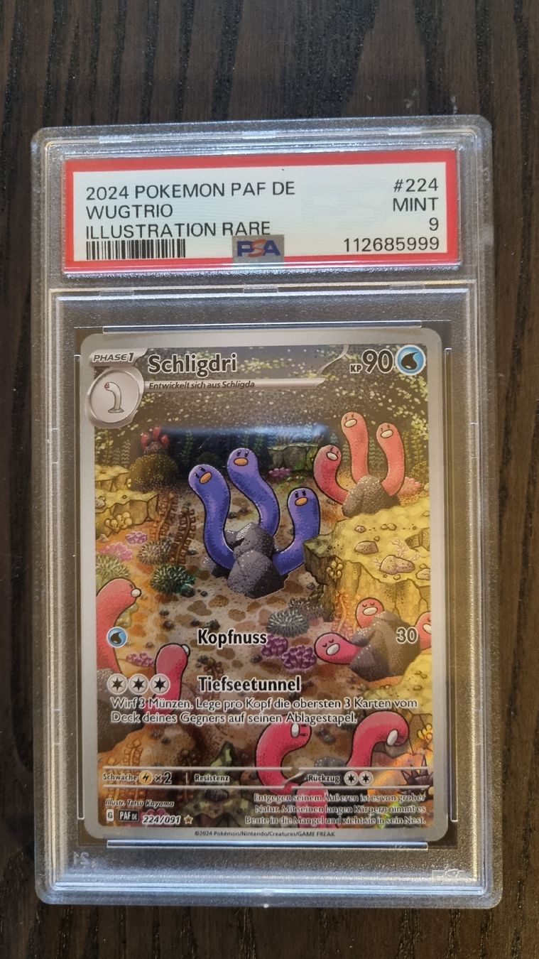 Pokémon Schligdri/Wugtrio PSA 9 (Deutsch) Paradox Rift 224 (Gebraucht ...