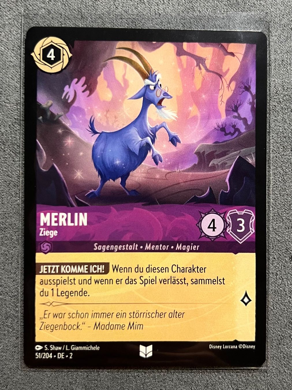 Merlin DE 51 Disney Lorcana 2 Merlin Zauberer (Neu (gemäss Beschreibung ...