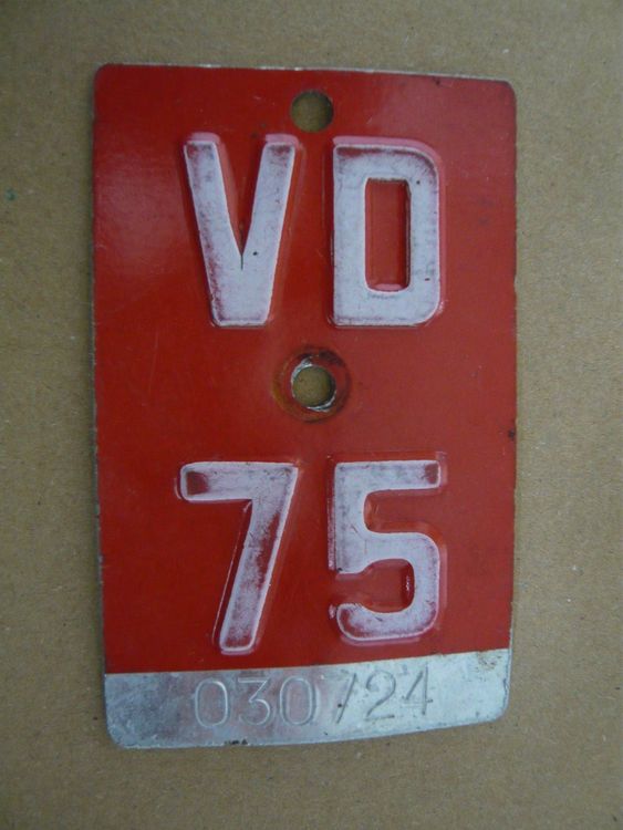 PLAQUE VELO VD 75 | Kaufen auf Ricardo