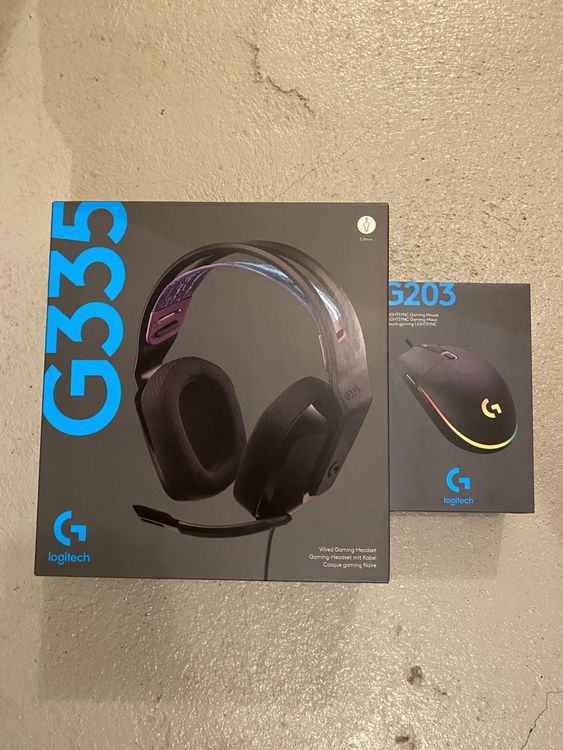 Logitech G335 Wired Gaming Headset & G203 Mouse (Neu und ...