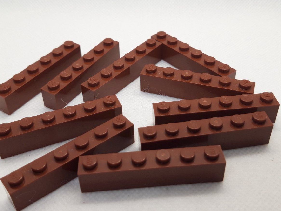 Lego 10 Stk. Brick 1x6 reddish brown (Neu (gemäss Beschreibung)) in ...