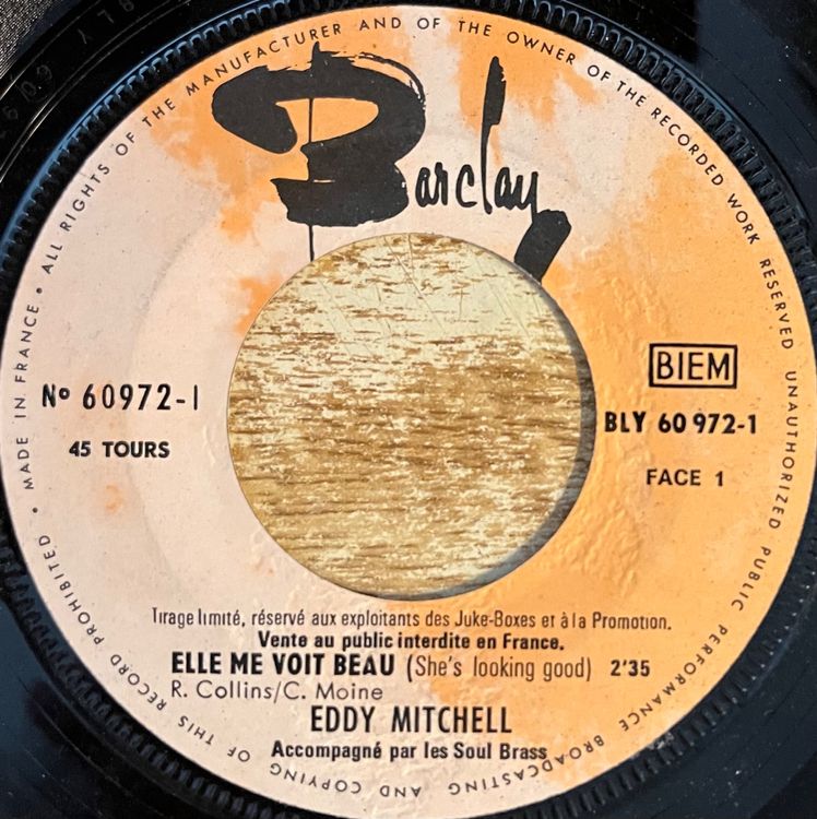EDDY MITCHELL ACCOMPAGNE PAR LES SOUL BRASS - ELLE ME VOIT B (D ...