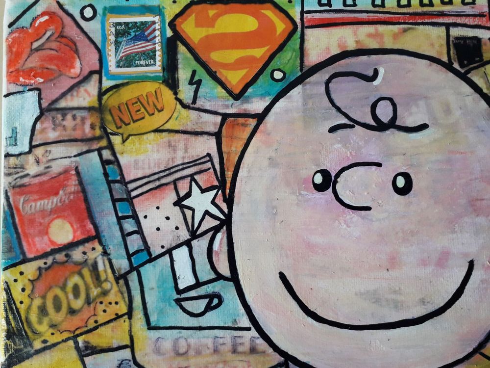 Gemälde Pop Art Charlie Brown Künstlerin: Manuela Reitz (Neu und originalverpackt) in Balve für ...