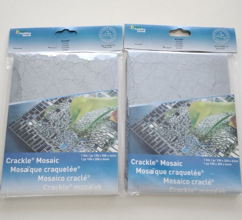 Crackle Mosaic Kristal grau 2 Platten à 15x20 cm (Neu und ...