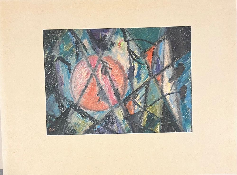 Abstrakte Pastel Gemälde Monogrammiert | Kaufen auf Ricardo