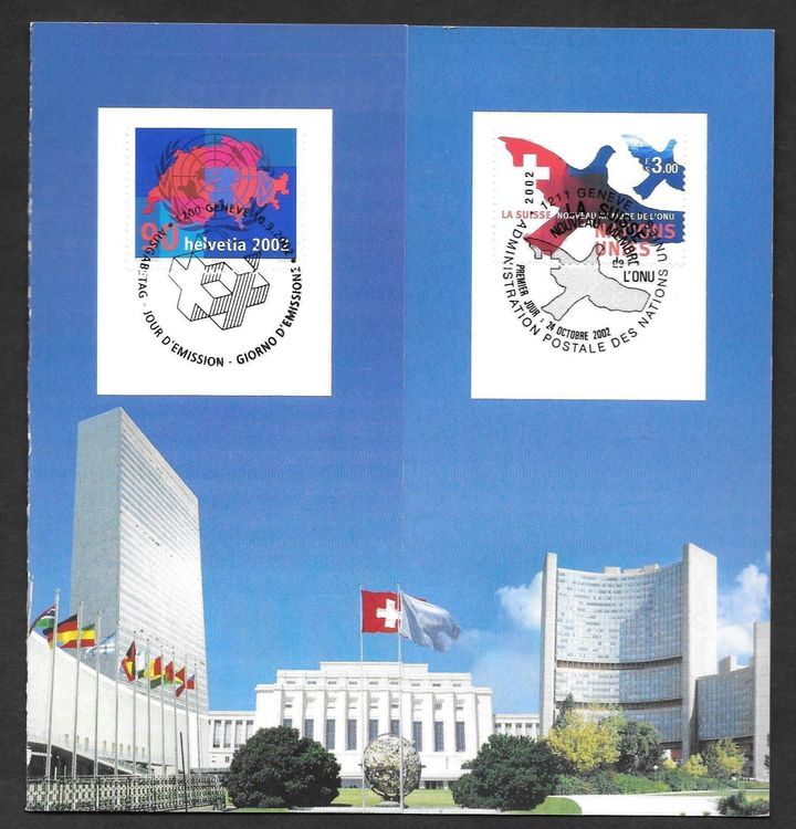 Folder 1059 UNO Genf 465 Beitritt der Schweiz zur UNO 2002 (Neu (gemäss Beschreibung)) in Olten ...