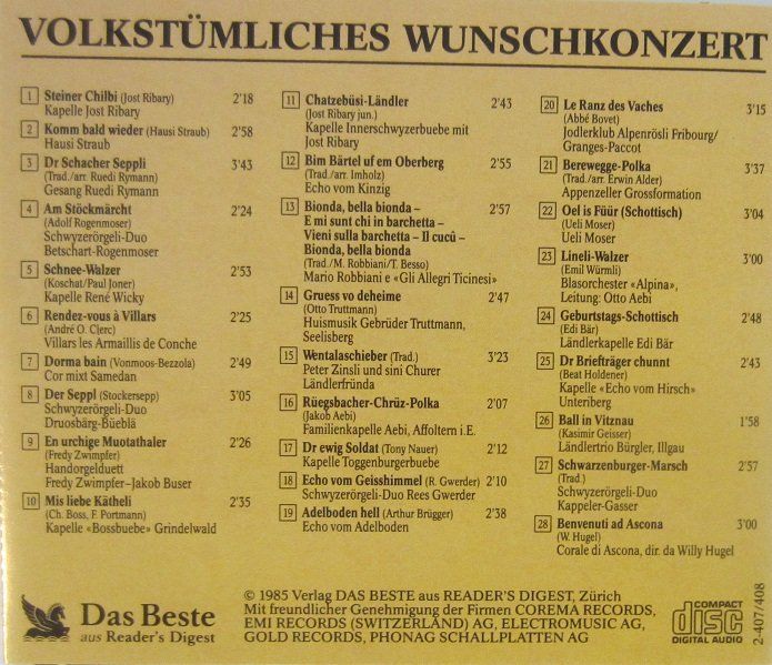 Volkstümliches Wunschkonzert | Kaufen auf Ricardo