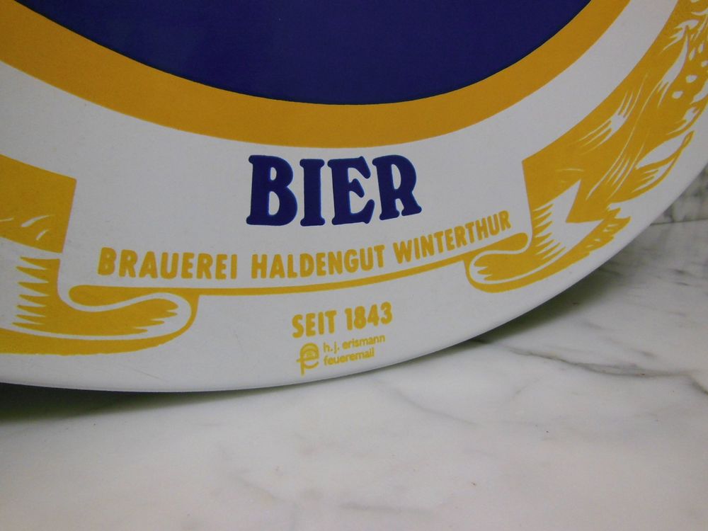 schönes Emailschild Haldengut Bier / Reklameschild | Kaufen auf Ricardo