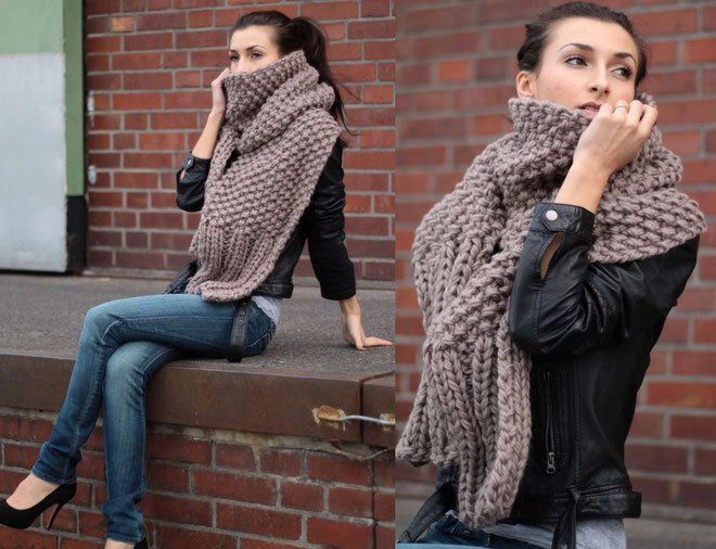 Wunderbar Strickmuster Fur Dicke Wolle Schal Ebenbild