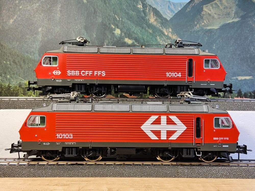 2 x 14178 __ SBB E-Lokomotive Re 4/4 _ 10103 & 10104 _ AC H0 (Gebraucht ...