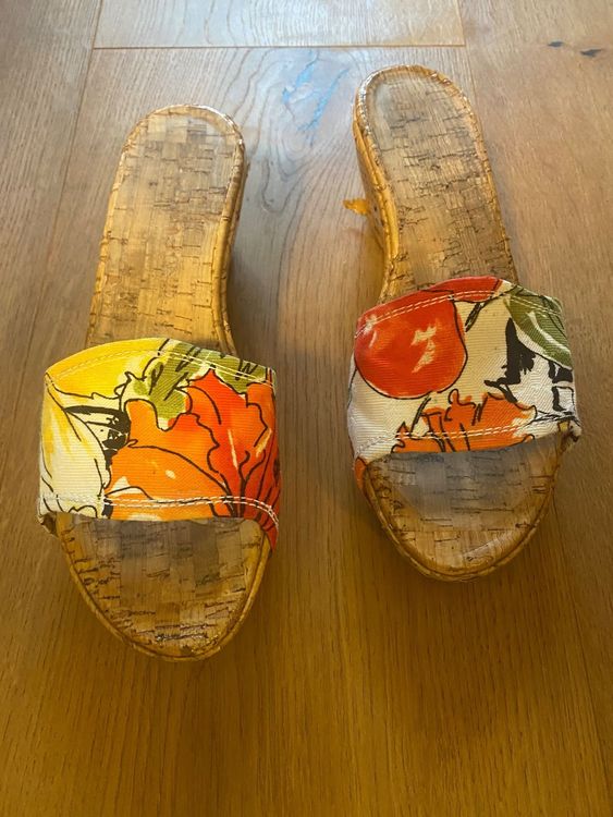 Plateau-Kork-Mules / Mules en liège de Stuart Weitzman. 36.5 (Defekt ...