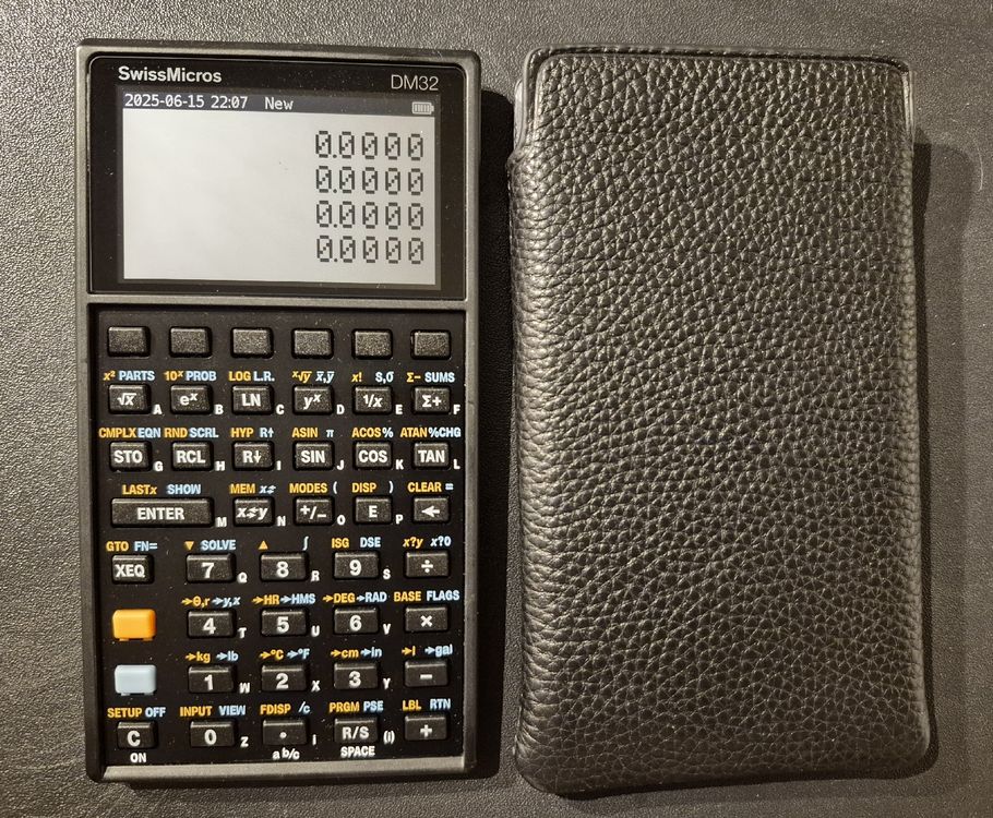 SwissMicros DM32 Rechner mit Handbuch & Etui, Top Zustand! (Neu (gemäss ...