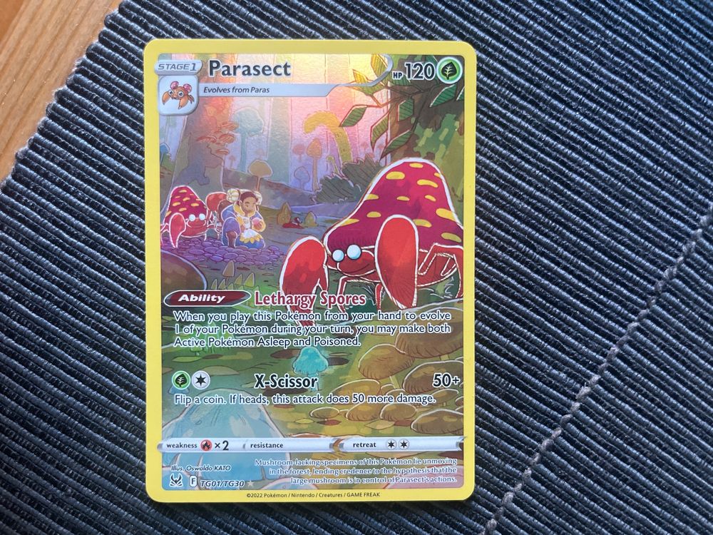 Pokemon Parasect Art Rare TG01 Lost Origin (Neu (gemäss Beschreibung ...