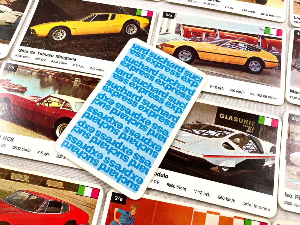 Superautos Quartett Suchard Express 24 Karten Vintage 70s | Kaufen auf ...