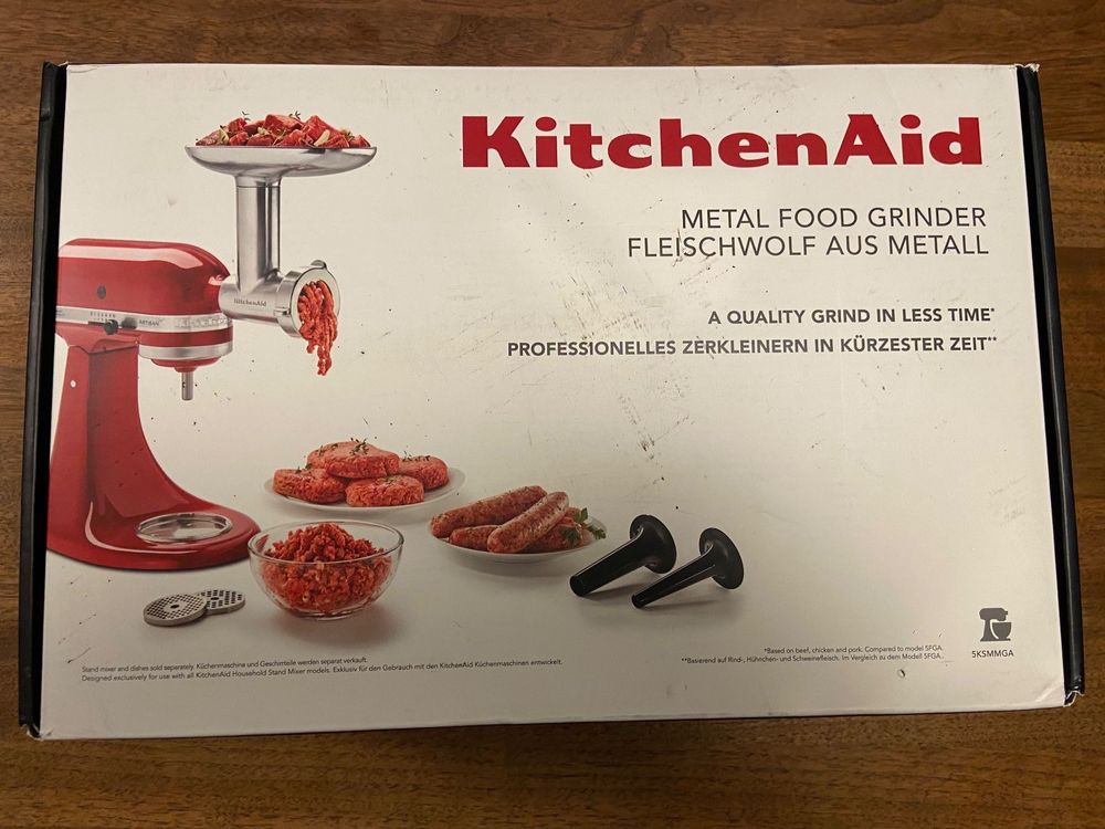 KitchenAid 5KSMMGA Fleischwolf Metall - Neuwertig | Kaufen auf Ricardo