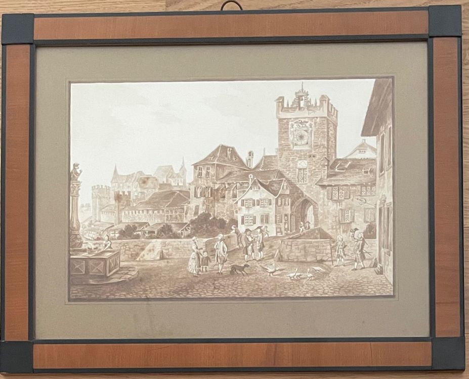 Carl Nathan Bruckhardt (1878-1923) Briedermeier Zeit Aquarel (Gebraucht ...