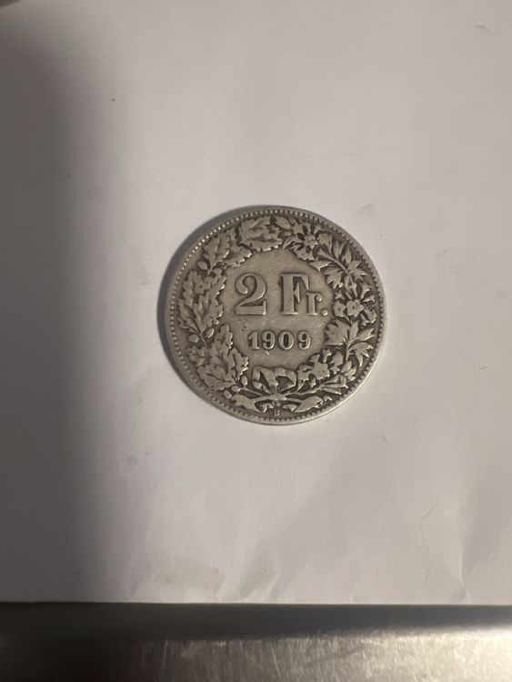 2 Franken Silbermünze jg 1909 | Kaufen auf Ricardo