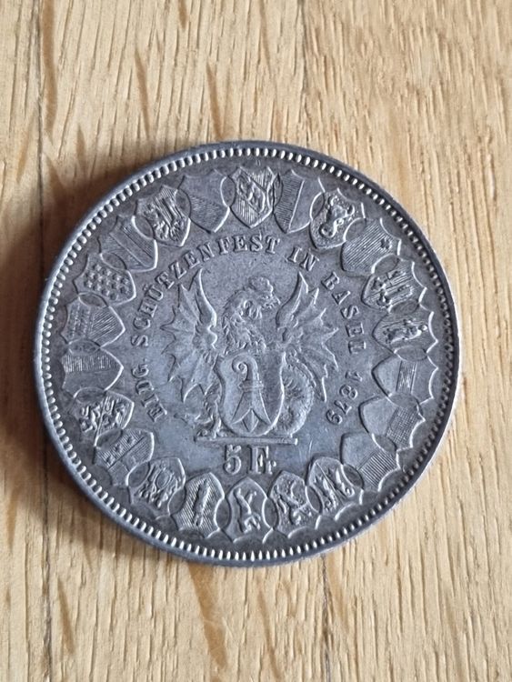 Schützentaler 5 Franken 1879 Basel | Kaufen auf Ricardo