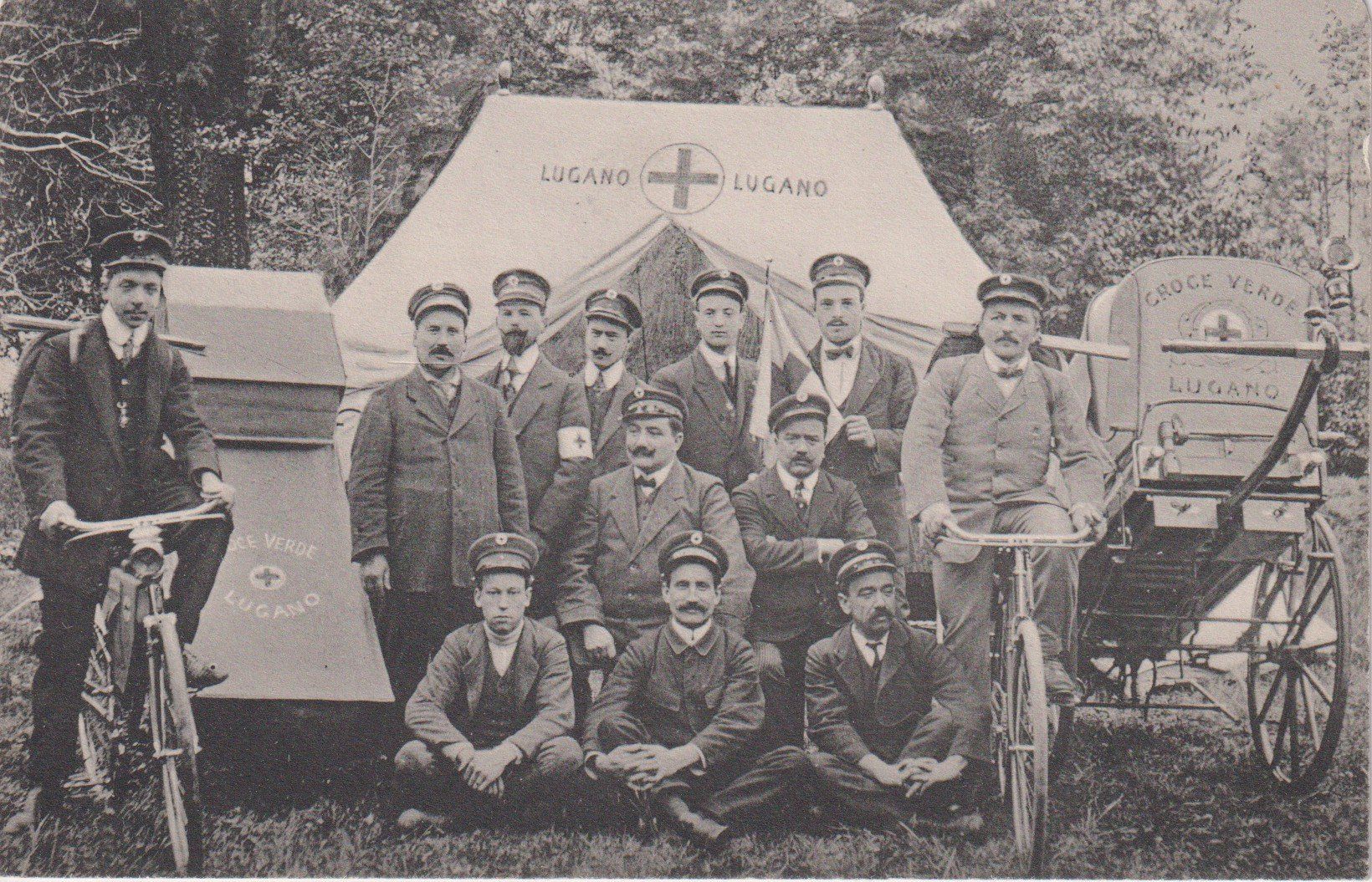 AK Lugano - Croce Verde, Soccorso Volontario, inizio 1900 (Usato) a ...