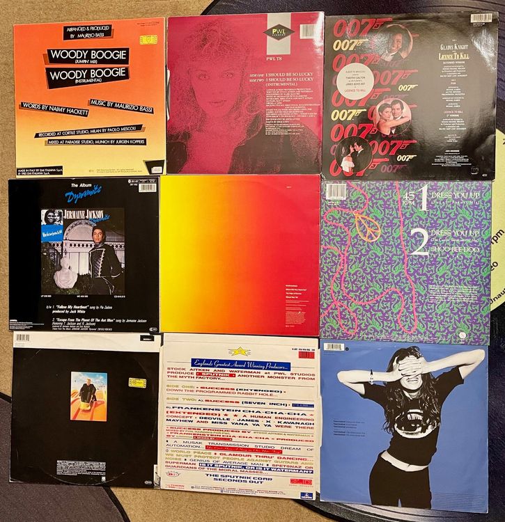 9 Maxi Singles 12" 80s 80er Jahre Musik Vinyl Lot Sammlung | Acheter ...