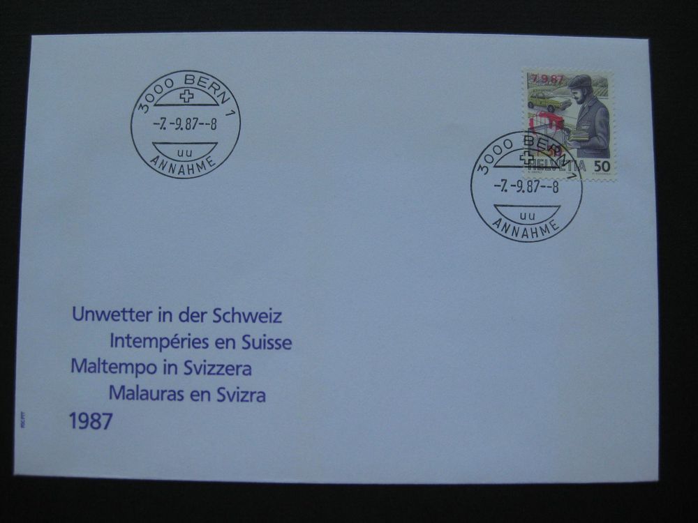 FDC Unwetter in der Schweiz 1987 | Kaufen auf Ricardo