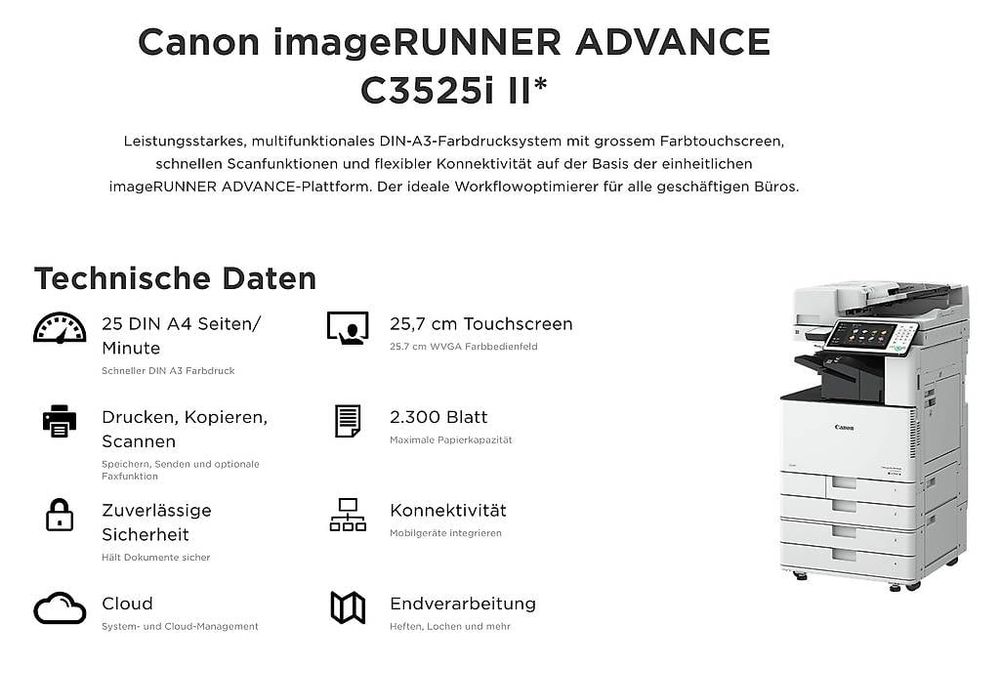 Imprimante CANON iR Advance C3525i (D'occasion) à Bern pour CHF 2000 ...
