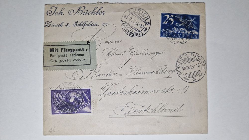 Schweizer Flugpost Brief (Gebraucht) in Dallenwil für CHF 6 – mit Lieferung auf Ricardo kaufen