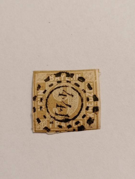 Alt Deutschland Bayern 9 Kreuzer 1851, Mühlerad Stempel 441 (Gebraucht ...