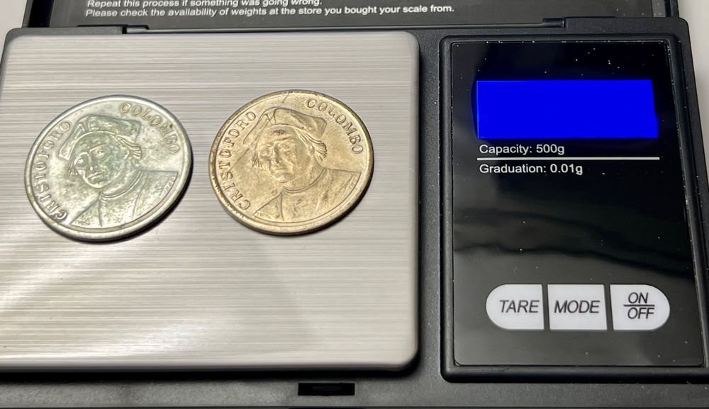 2 Medaillen Münzen Christoph Kolumbus Italien 13.3gr / 28mm (Gebraucht ...