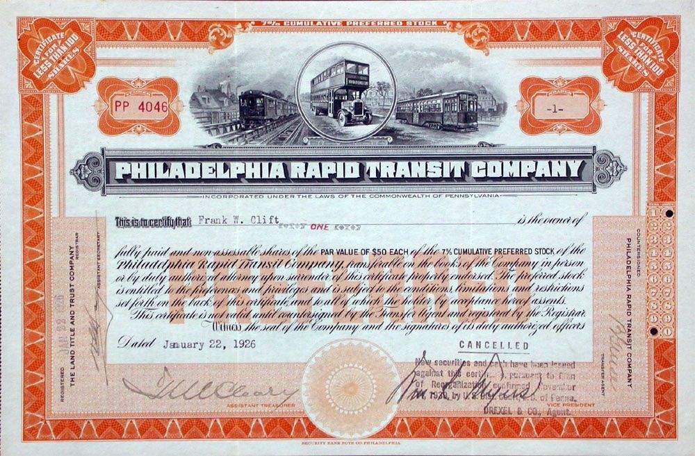 Philadelphia Rapid Transit Company - 1926 (Gebraucht) in Solothurn für ...