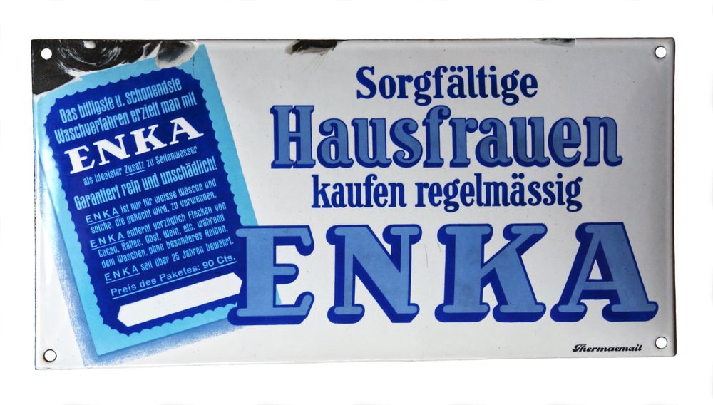 Enka Waschmittel Emailschild Megaschild Werbeschild (Gebraucht) in Seedorf BE für CHF 450 – mit ...