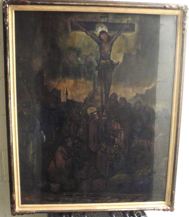 Walter KREBS, Gemälde in Mischtechnik, KREUZIGUNG CHRISTI | Kaufen auf Ricardo