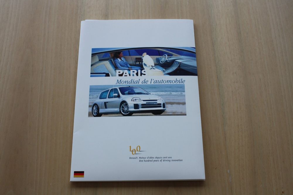 Renault Pressemappe/Dias Clio Sport V6/Vel Satis 10/1998 D (Gebraucht ...