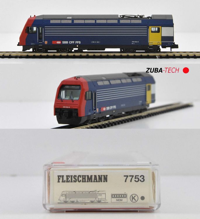 Fleischmann 7753 E-Lok Re 450 DPZ SBB Analog GS N mit OVP (Gebraucht ...