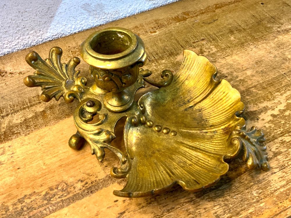 JUGENDSTIL KERZENHALTER MIT ABLAGE BRONZE FRANKREICH UM 1900 (Gebraucht) in Biglen für CHF 41 ...