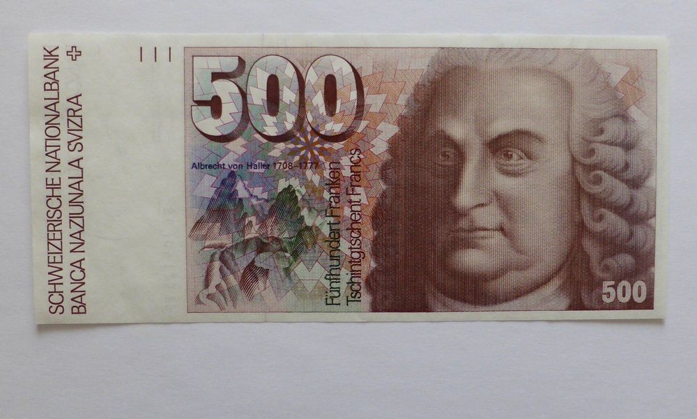 500 Franken - Albert Haller - 1986 (D'occasion) à Buochs pour CHF 715 ...