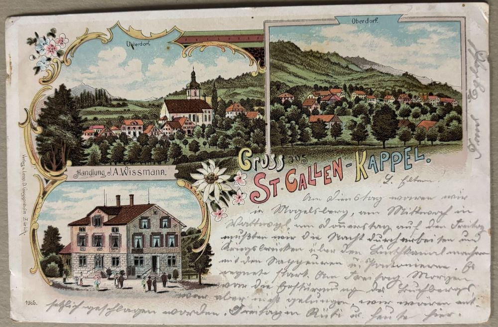 Gruss aus St. Gallen - Kappel, Litho, 1902 | Kaufen auf Ricardo