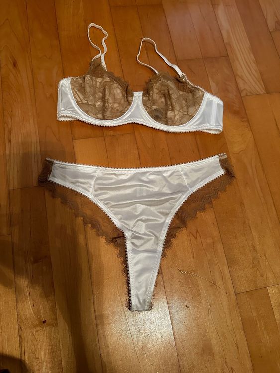 Bh & String Set weiss/beige Gr. B75 & 38 | Kaufen auf Ricardo
