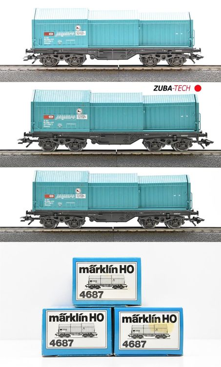 Märklin 4687 3x Teleskophaubenwagen SBB | Kaufen auf Ricardo