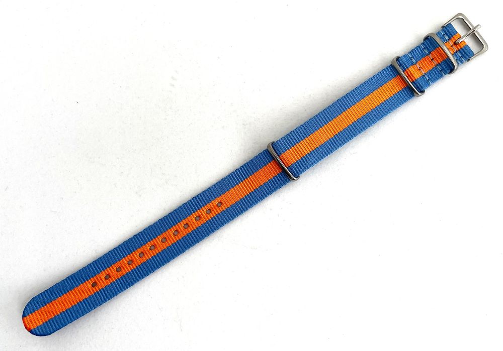 Nato Strap - Natoband für Uhren, 20mm x 260mm blau-orange (Neu und ...