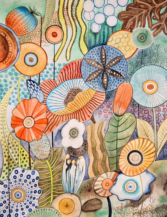 Original Aquarell "blumiger Fantasie-Dschungel" (Neu und originalverpackt) in Wittenbach für CHF ...