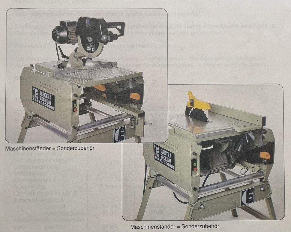 Kapp- und Tischkreissäge Elektra Beckum KGT 500 | Kaufen auf Ricardo