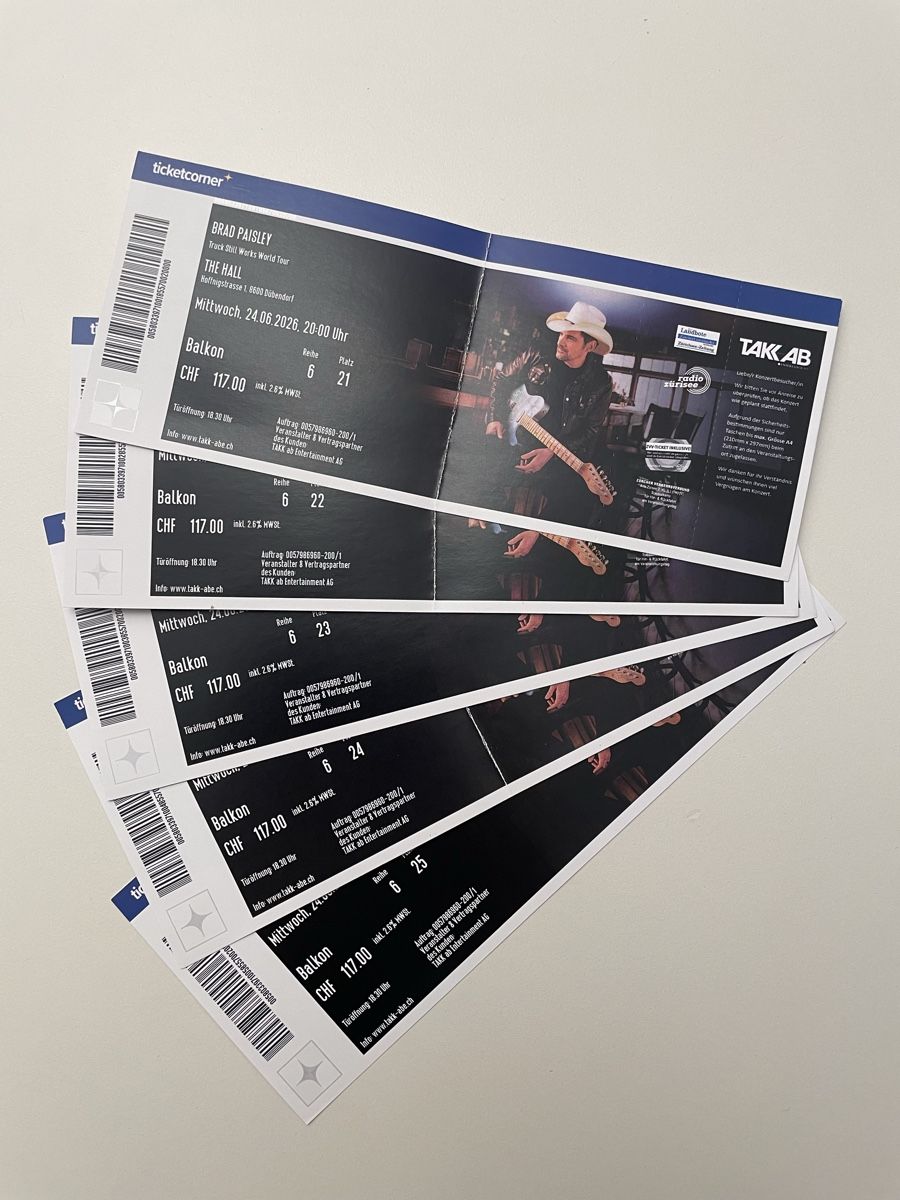 Brad Paisley Konzertticket "Truck Still Works World Tour" am (Neu und ...