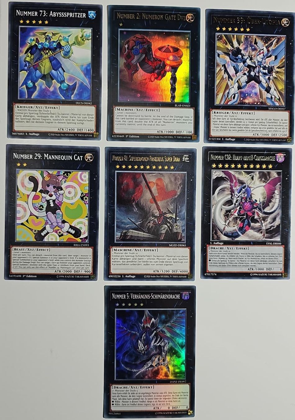 Yugioh XYZ Monster Karten Nummer Karten Extra Deck Sammlung (Neu ...